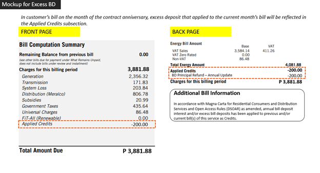 Annual Update of Bill Deposit FAQs